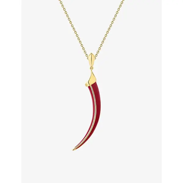 SHAUN LEANE Sabre Solis Pendant Necklace - Yellow Gold Vermeil