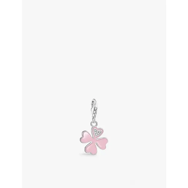 THOMAS SABO Four Leaf Clover Charm - Silver Cz & Enamel