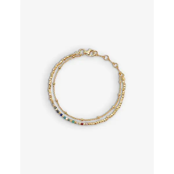 Astley Clarke Biography Rainbow Gemstone Bracelet - Yellow Gold Vermeil