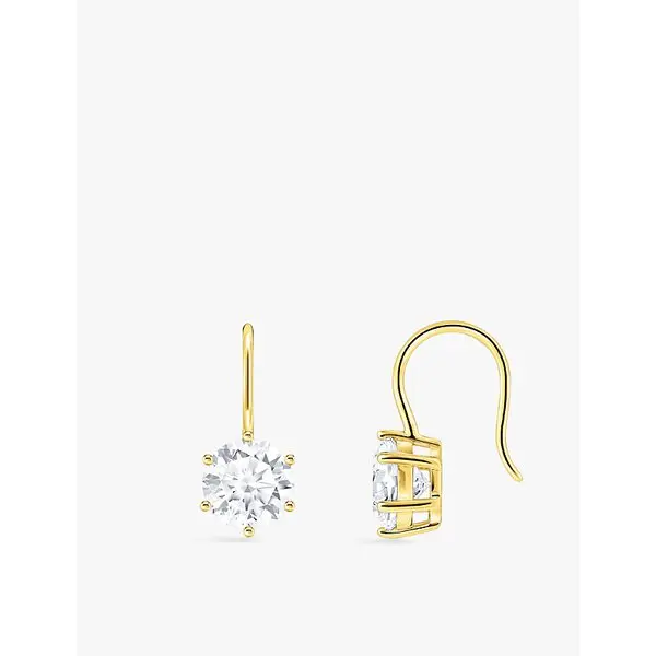THOMAS SABO 18ct Yellow Gold-plated Sterling Silver Drop Earrings - 925 Silver & Cz