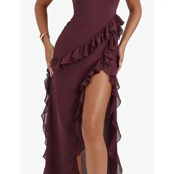 chinese dress ladies Ariela Cherry Ruffle Dress| The Borrowed Collective main image 0