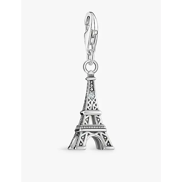 THOMAS SABO Eiffel Tower Sterling Silver And Zirconia Charm - 925 Sterling Silver