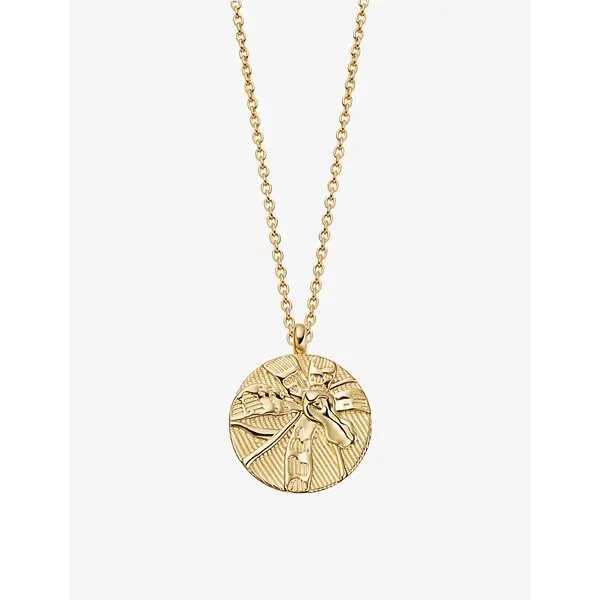 Astley Clarke 18ct Yellow Gold-plated Vermeil Terra Locket Necklace - Yellow Gold Vermeil