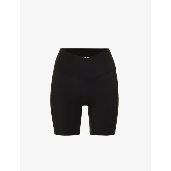 ADANOLA High-rise Wrap-over Crop Biker Shorts