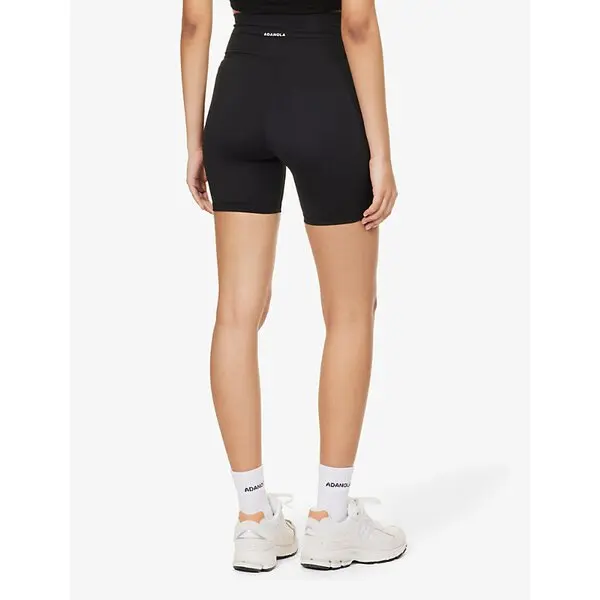 ADANOLA High-rise Wrap-over Crop Biker Shorts