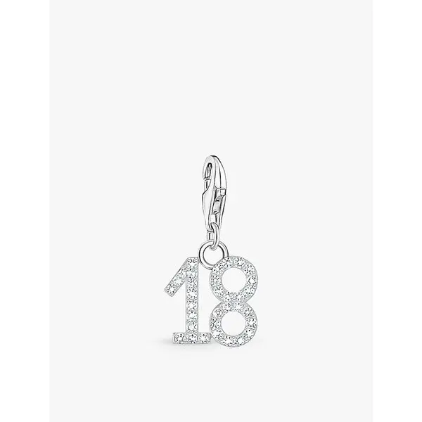 THOMAS SABO 18' Sterling-silver And Zirconia Pendant Charm - 925 Silver & Cz