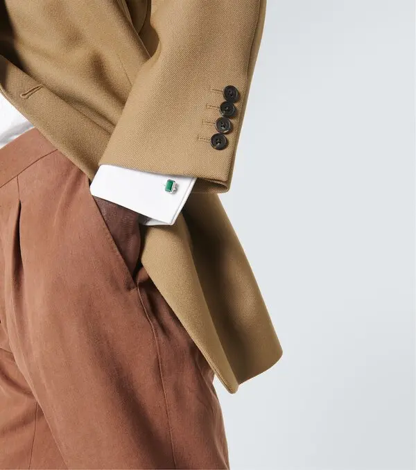 Mateo Sterling Cufflinks With Malachites