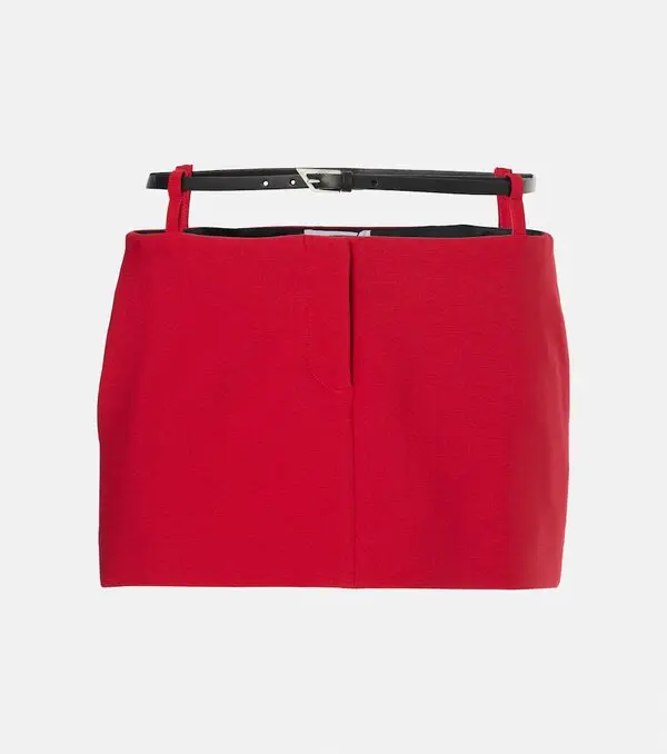 Attico Cutout Belted Miniskirt