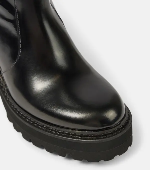 See By Chloé Knee-high Leather Boots With Gold Hardware