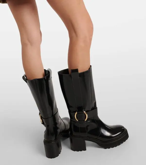 See By Chloé Ring 60 Leather Knee-high Boots