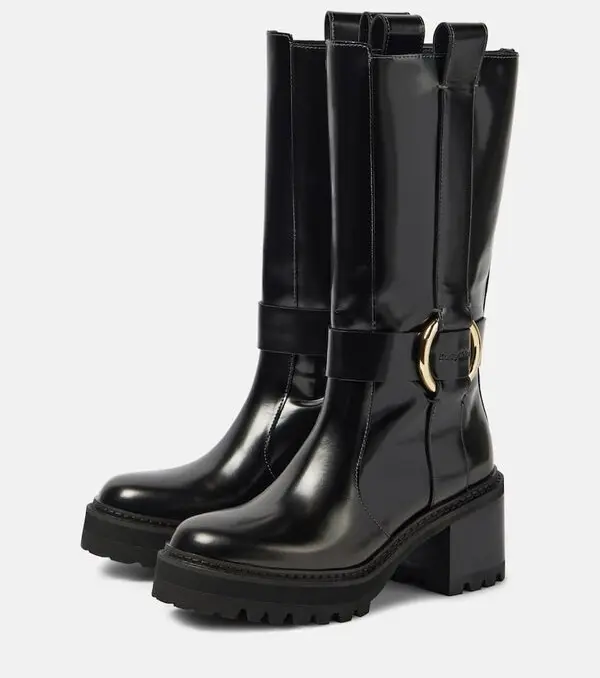 See By Chloé Ring 60 Leather Knee-high Boots