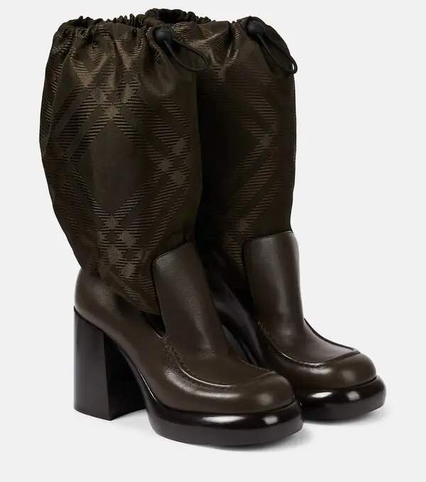 Burberry Check Knee-high Boots
