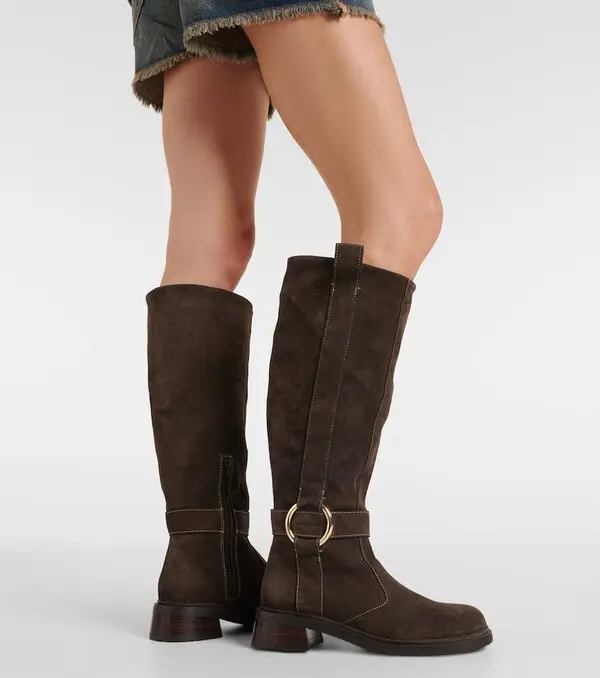 See By Chloé Ring Suede Knee-high Boots