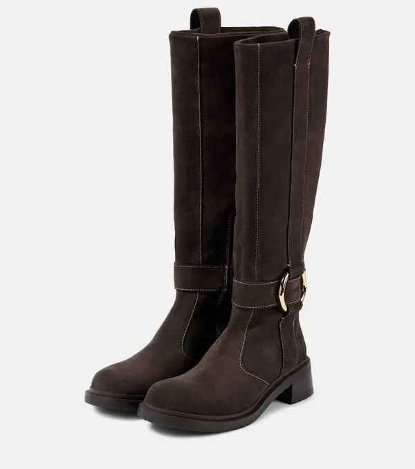See By Chloé Ring Suede Knee-high Boots