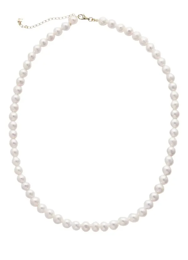 Mateo 14kt Gold Necklace With Freshwater Pearls - White