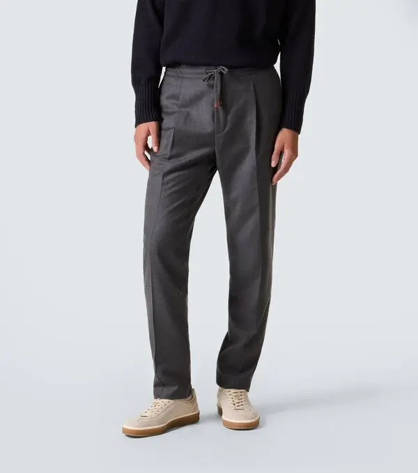 SLOWEAR Incotex Wool Tapered Trousers - Grey