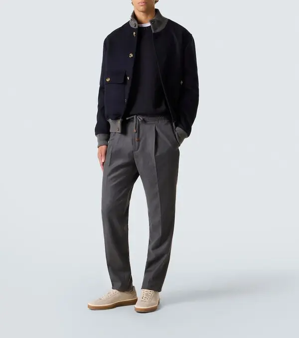 Incotex Wool Tapered Pants - Grey