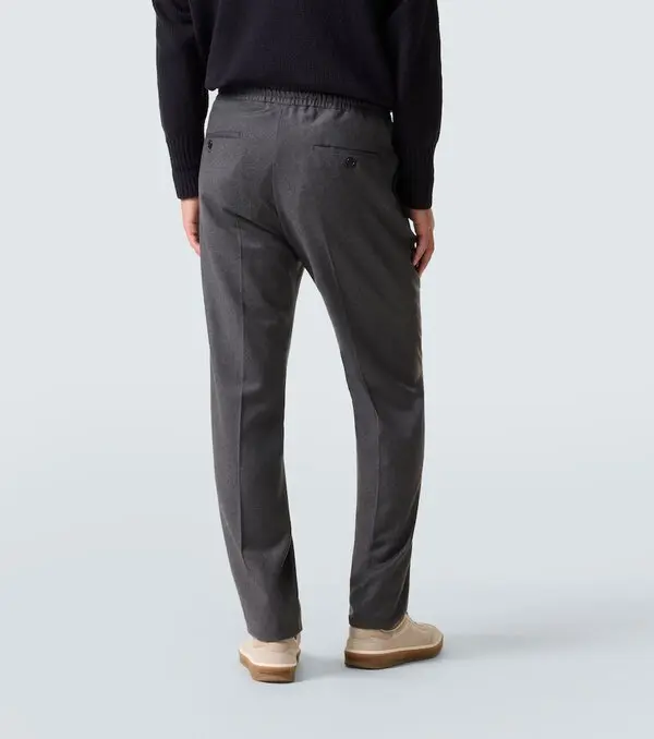 Incotex Wool Tapered Pants - Grey