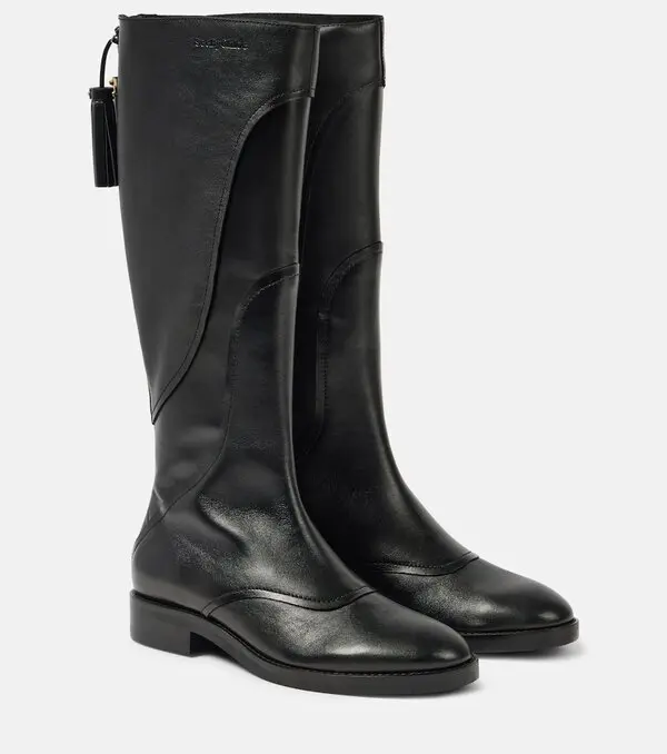 See By Chloé Knee-high Leather Boots With Tassel Detail