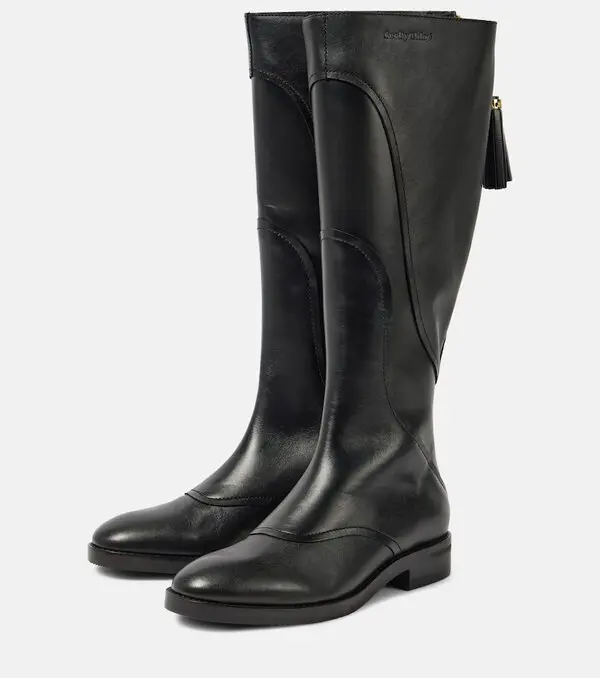 See By Chloé Tassel Leather Knee-high Boots