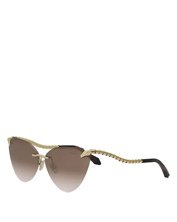 BVLGARI Serpenti Cat Eye Sunglasses - Gold/brown Gradient