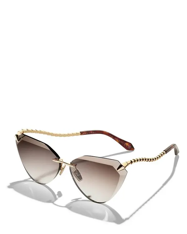 BVLGARI Serpenti Cat Eye Sunglasses - Gold/brown Gradient