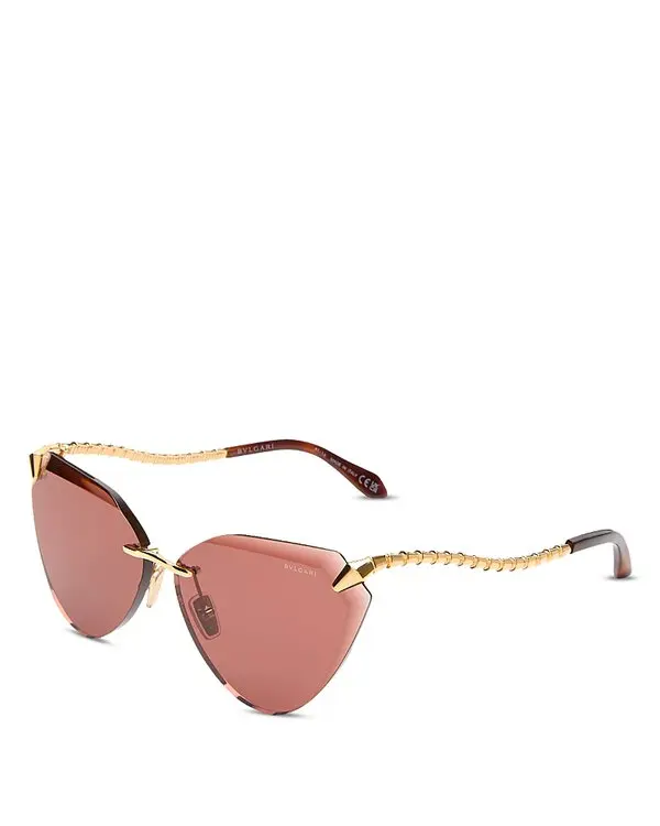 BVLGARI Serpenti Cat Eye Sunglasses - Gold/brown
