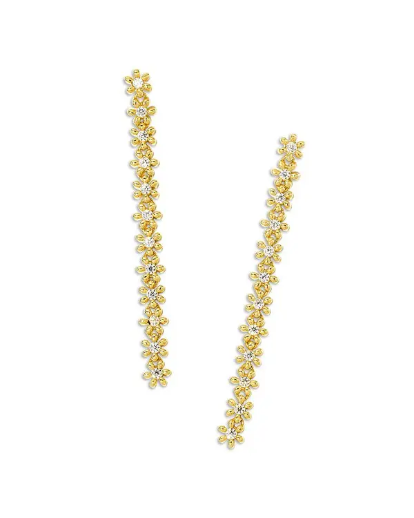 Kendra Scott Nydia Flower Drop Earrings - Gold White