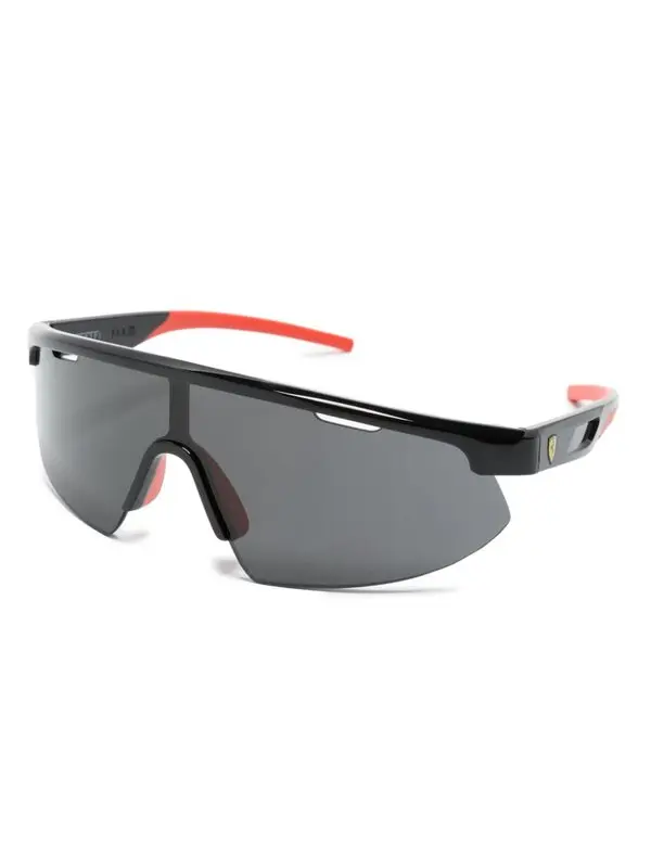 SCUDERIA FERRARI Shield-frame Sunglasses - Black