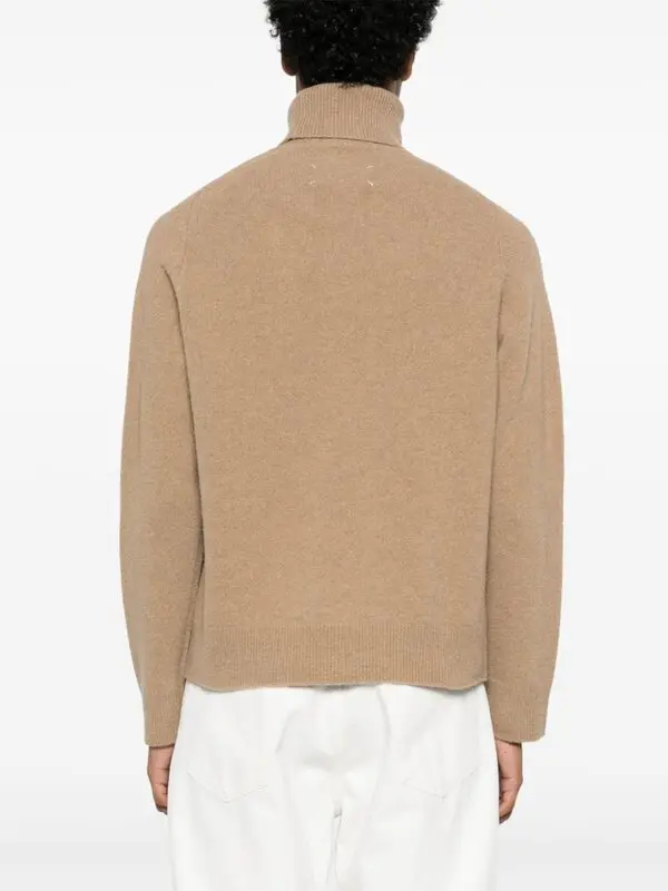 MAISON MARGIELA Roll-neck Wool Jumper - Neutrals