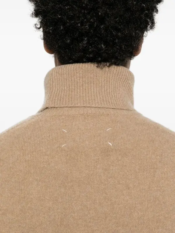 MAISON MARGIELA Roll-neck Wool Jumper - Neutrals