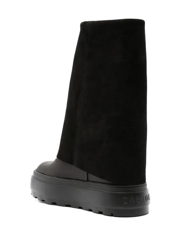 Casadei Folded-top Mid-calf Boots - Black