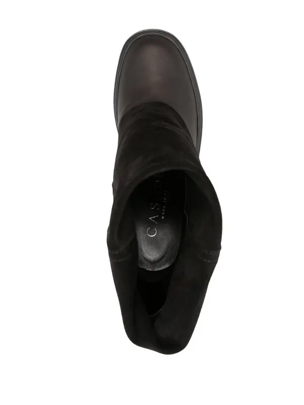 Casadei Folded-top Mid-calf Boots - Black