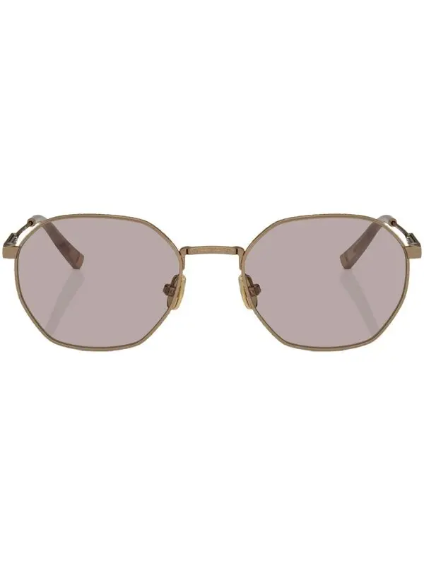 Brunello Cucinelli Hexagonal Sunglasses - Gold