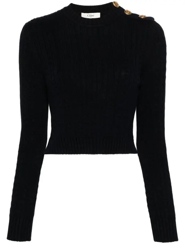 Chloé Cable-knit Cropped Jumper