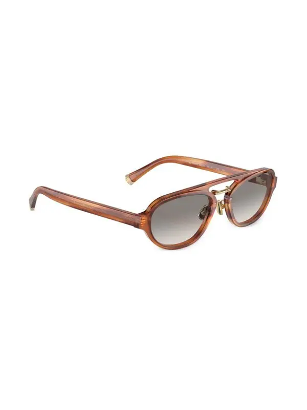 Brunello Cucinelli Oval-frame Sunglasses - Brown