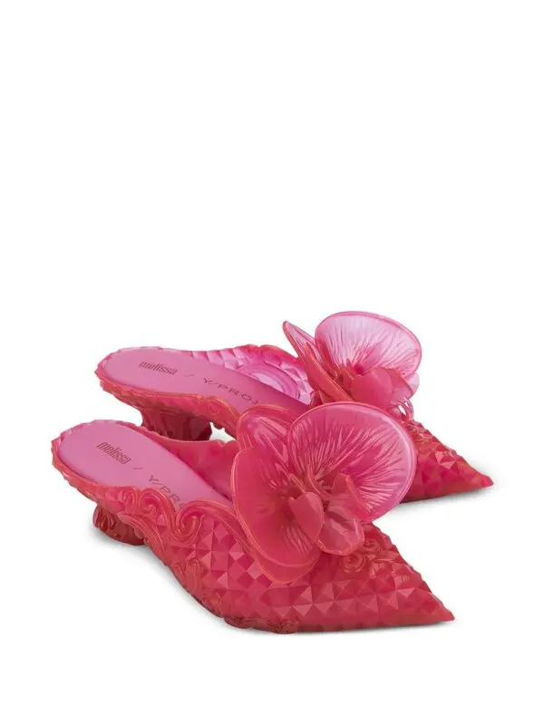 Y/Project X Melissa Orchid Mules - Pink | Editorialist
