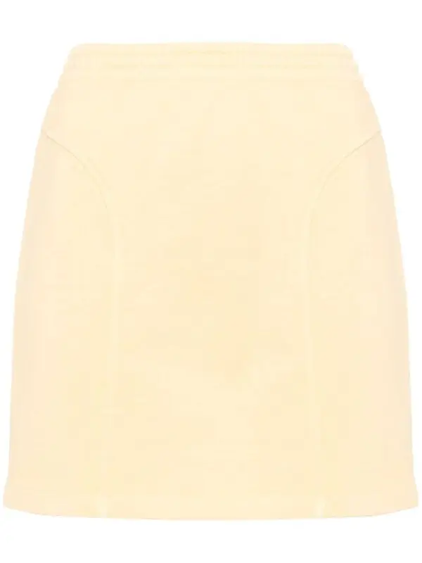 ROTATE BY BIRGER CHRISTENSEN Logo-embroidered Mini Skirt - Yellow
