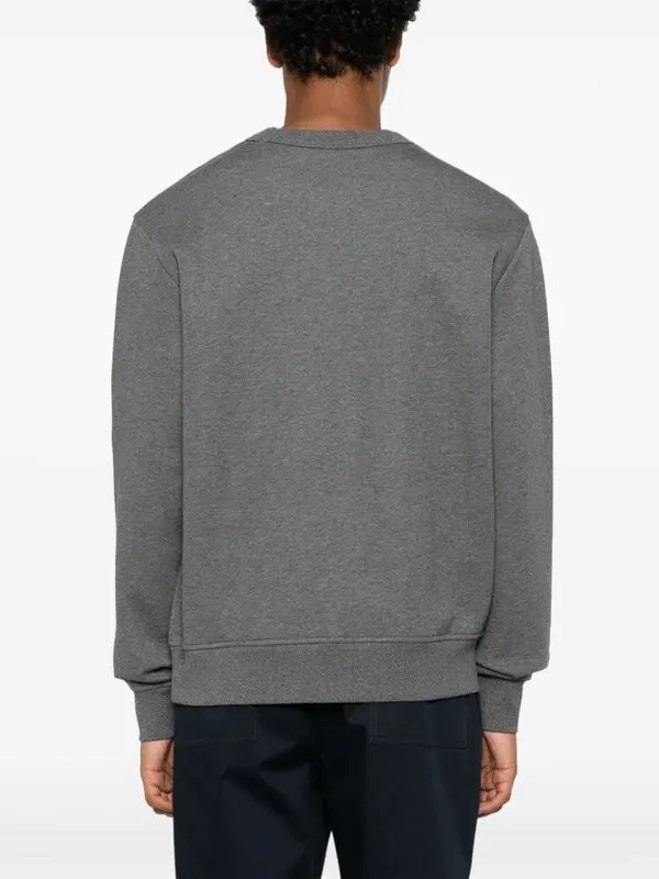 A.p.c. Flocked-logo Sweatshirt - Grey