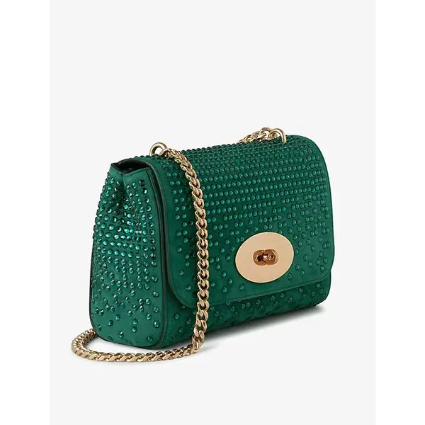 Mulberry Lily Crystal-embellished Suede Shoulder Bag