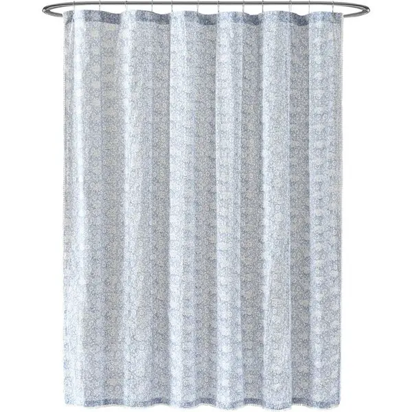 PERI HOME Ikat Eyelet Shower Curtain - Blue