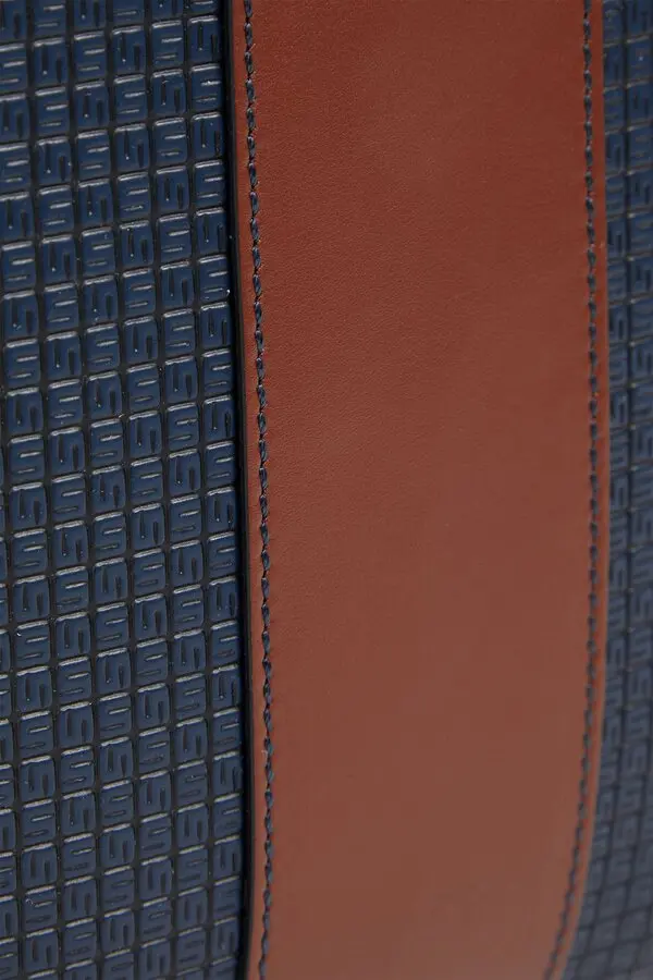 SERAPIAN Embossed Coated-canvas Messenger Bag