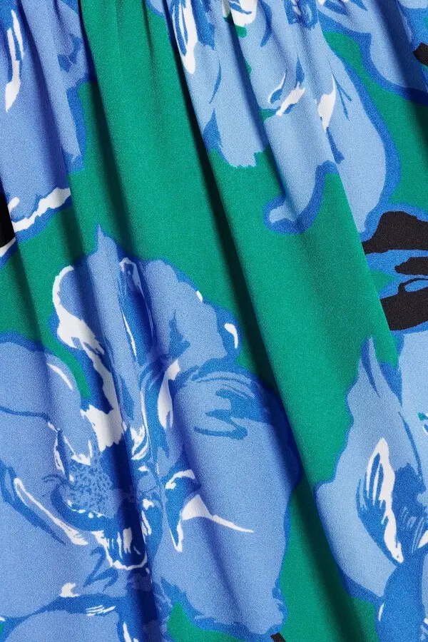 Diane Von Furstenberg Floral-print Crepe Blouse