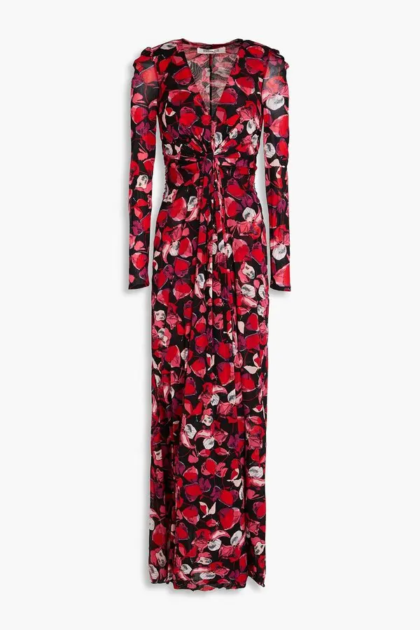Diane Von Furstenberg Adara Floral-print Maxi Dress - Red