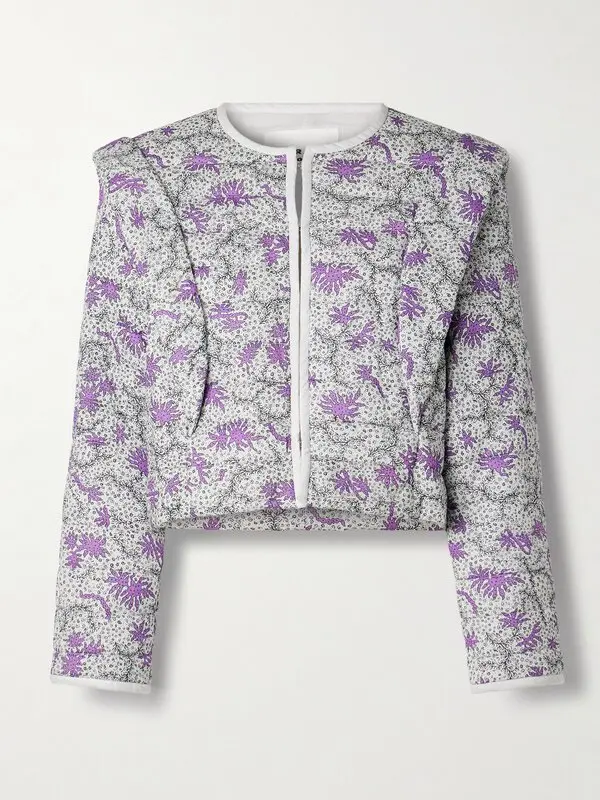 MARANT ETOILE Drew Convertible Printed Quilted Jacket