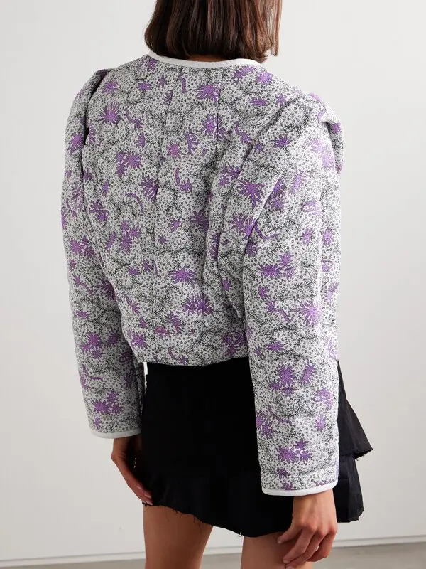 MARANT ETOILE Drew Convertible Printed Quilted Jacket