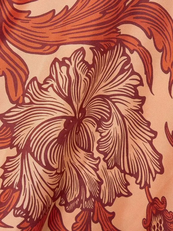 La DoubleJ Magnifico Printed Silk-twill Maxi Dress - Orange