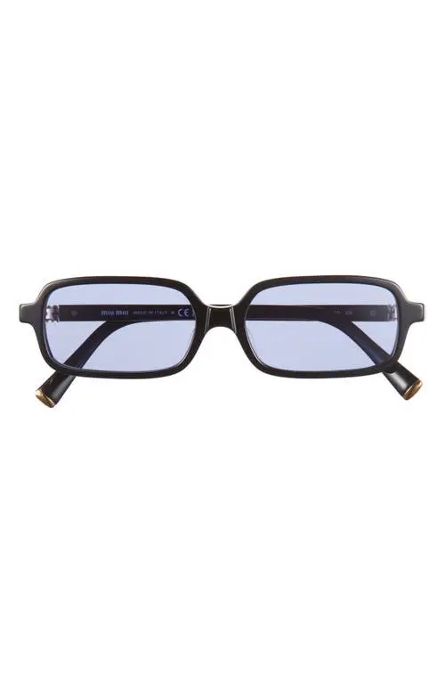 Miu Miu 52mm Rectangular Sunglasses - Black/ Violet