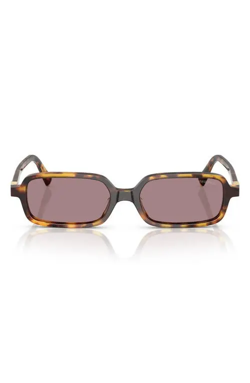 Miu Miu 52mm Rectangular Sunglasses - Brown Havana