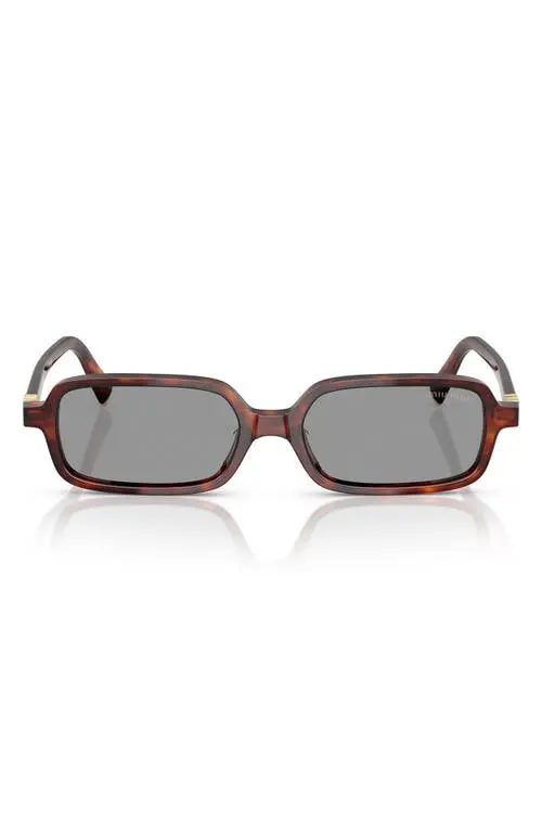 Miu Miu 52mm Rectangular Sunglasses - Grey